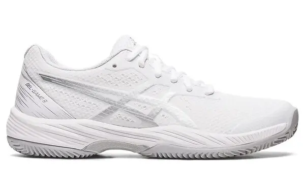 Asics Gel-game 9 Clay Oc Athletic Sneakers - White Silver