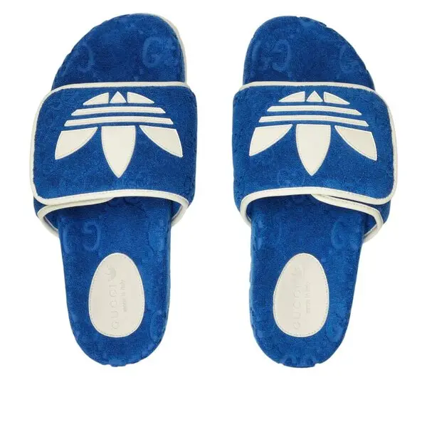 Adidas X Gucci Gg Platform Sandal 'blue