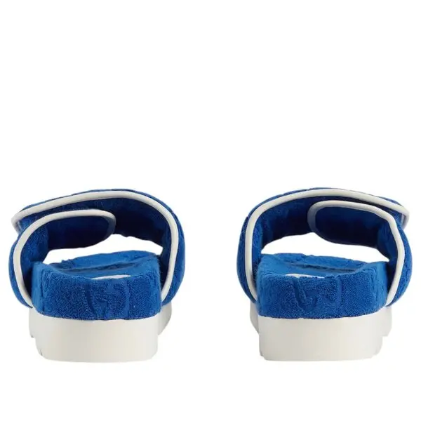 Adidas X Gucci Gg Platform Sandal 'blue