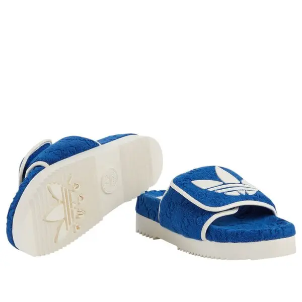 Adidas X Gucci Gg Platform Sandal 'blue