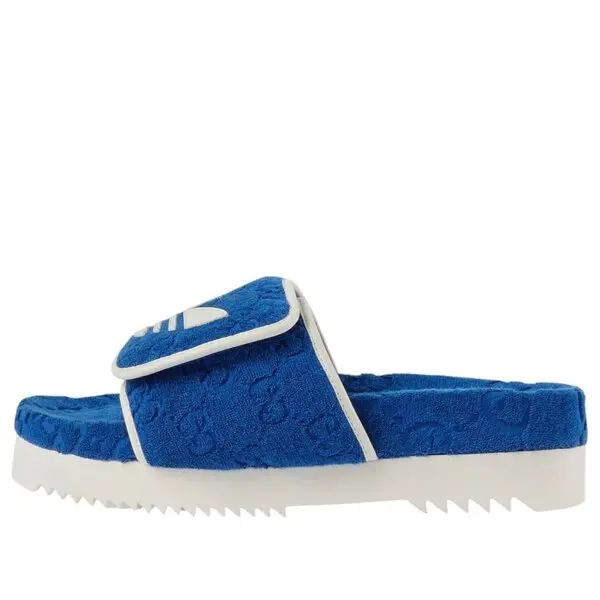 Adidas X Gucci Gg Platform Sandal - Blue/white