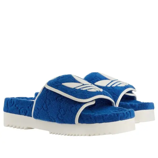 Adidas X Gucci Gg Platform Sandal - Blue/white