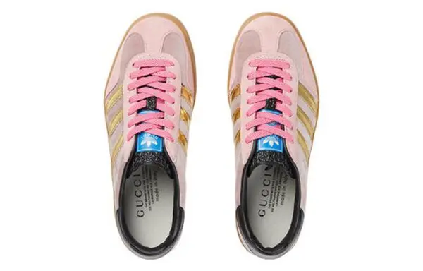 Adidas X Gucci Gazelle Sneakers - Pink/yellow/black