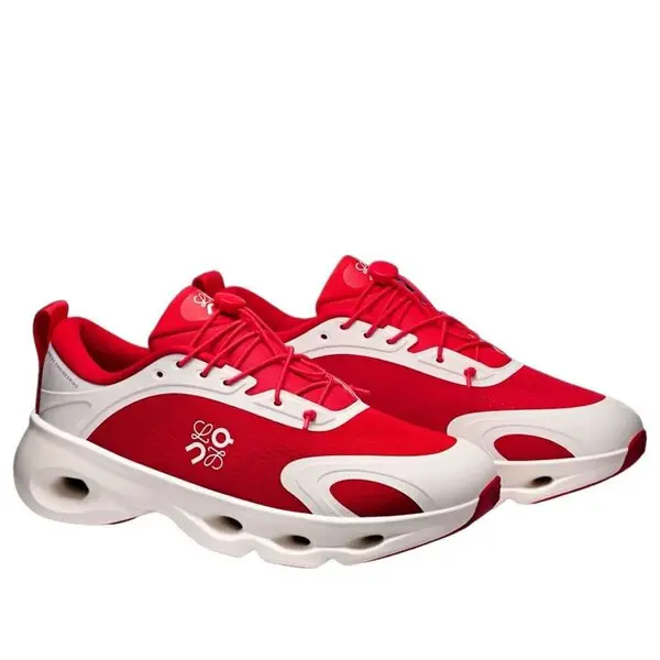 On X Loewe Cloudsolo Sneakers - Red/eggshell