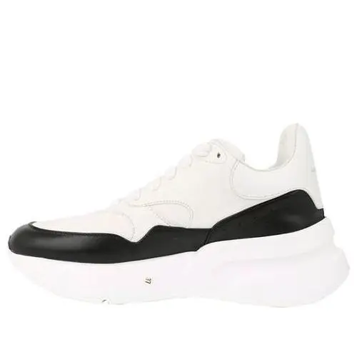 Alexander McQueen Oversized Runner In Nappa Calf Leather 'white Black