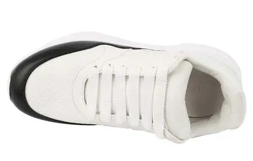 Alexander McQueen Oversized Runner In Nappa Calf Leather 'white Black
