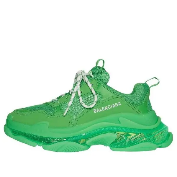 Balenciaga Triple S Clear Sole Sneakers - Green/white