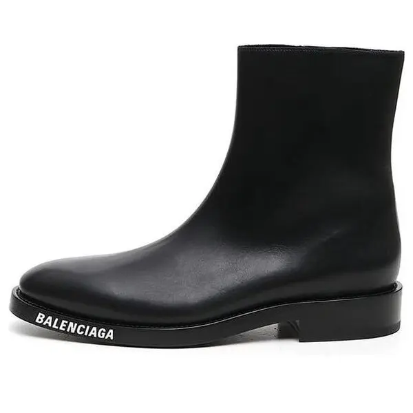 Balenciaga Logo Ankle Boots 'black
