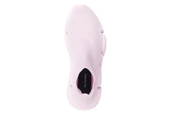 Balenciaga Speed 2.0 Logo Knit Sneakers - Pink/white
