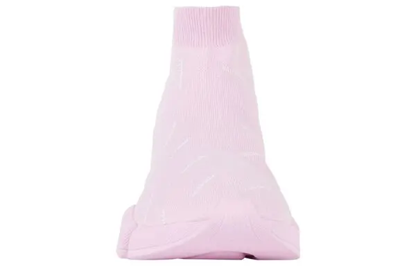 Balenciaga Speed 2.0 Logo Knit Sneakers - Pink/white