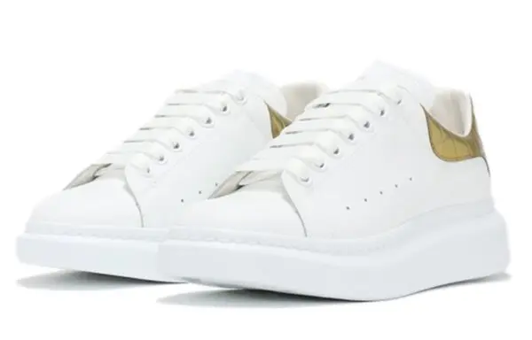 Alexander McQueen Oversized Sneaker 'gold Crocodile