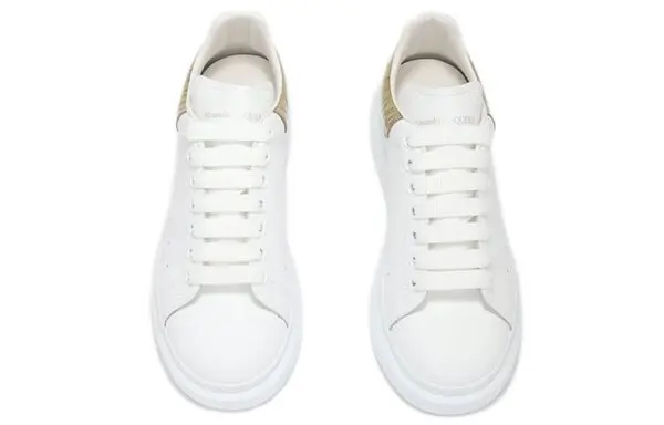 Alexander McQueen Oversized Sneaker 'gold Crocodile