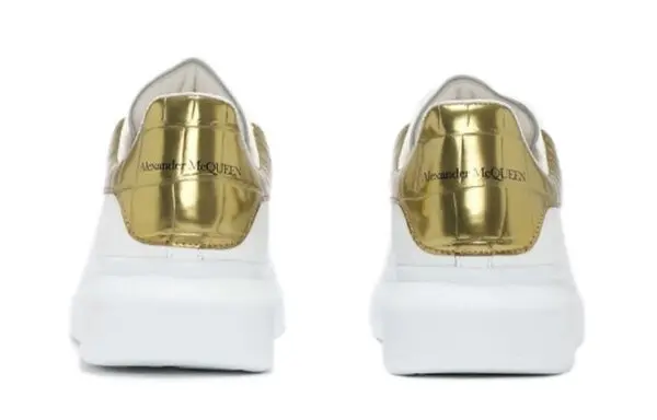 Alexander McQueen Oversized Sneaker 'gold Crocodile
