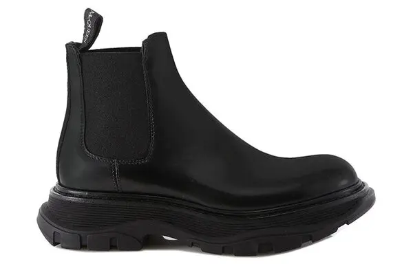Alexander McQueen Leather Chelsea Boots