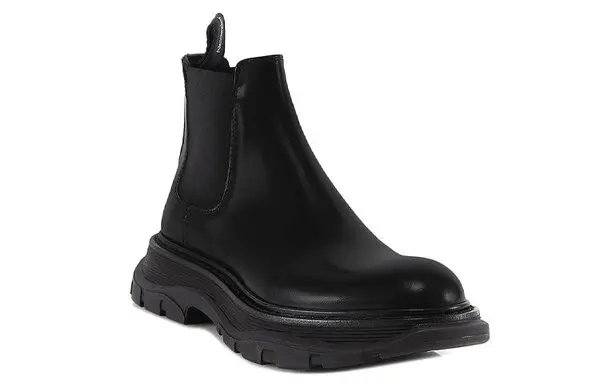 Alexander McQueen Leather Chelsea Boots