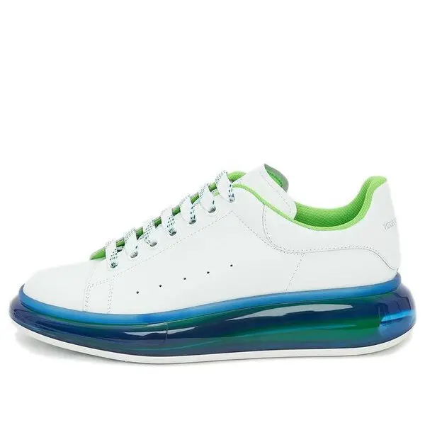 Alexander McQueen Oversized Sneaker With Transparent Sole - White/blue/green