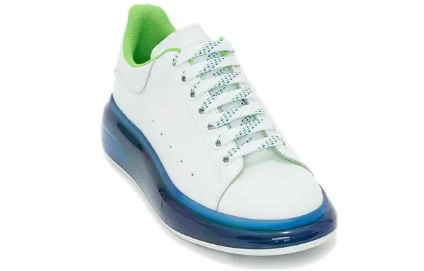 Alexander McQueen Oversized Sneaker With Transparent Sole - White/blue/green