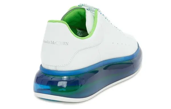 Alexander McQueen Oversized Sneaker With Transparent Sole - White/blue/green
