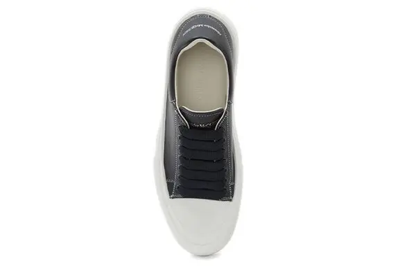 Alexander McQueen Leather Deck Plimsoll - Navy Blue