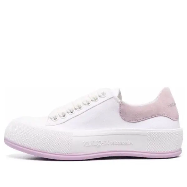 Alexander McQueen Deck Skate Plimsoll - White/lilac