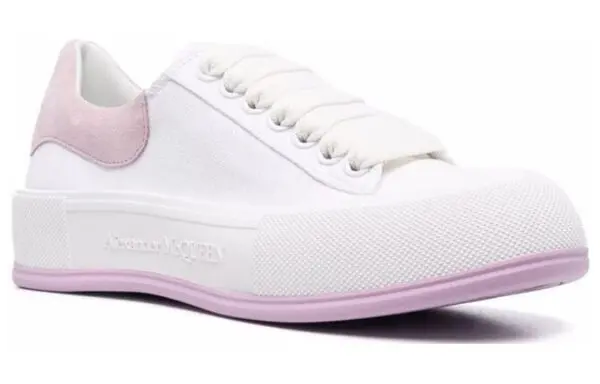 Alexander McQueen Deck Skate Plimsoll - White/lilac