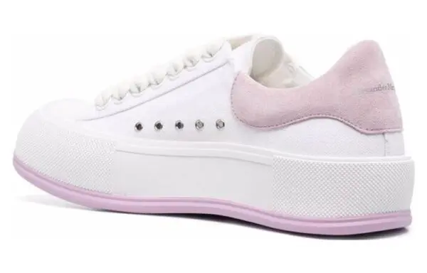 Alexander McQueen Deck Skate Plimsoll - White/lilac