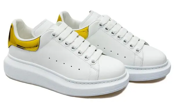 Alexander McQueen Oversized Sneaker 'white Yellow Metallic