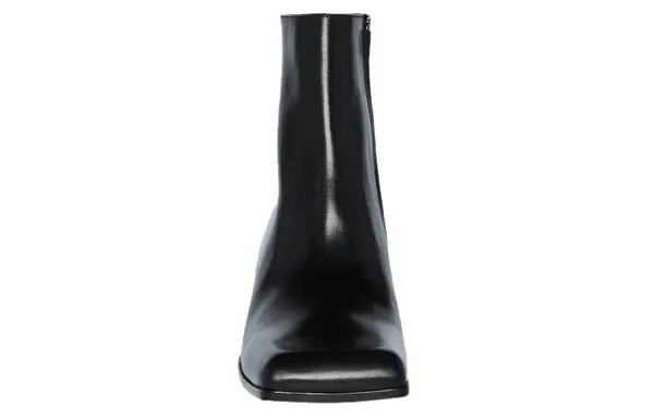 Balenciaga Square Toe Leather Ankle Boots