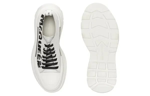 Alexander McQueen Tread Slick Low Canvas Graffiti Sneakers