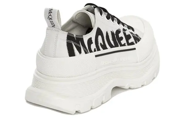Alexander McQueen Tread Slick Low Canvas Graffiti Sneakers