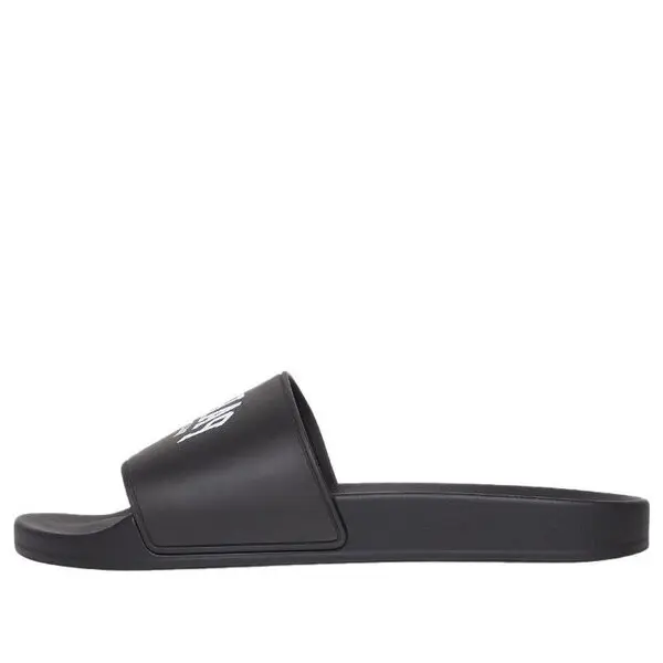 Balenciaga Pool Slides Cities Paris - Black