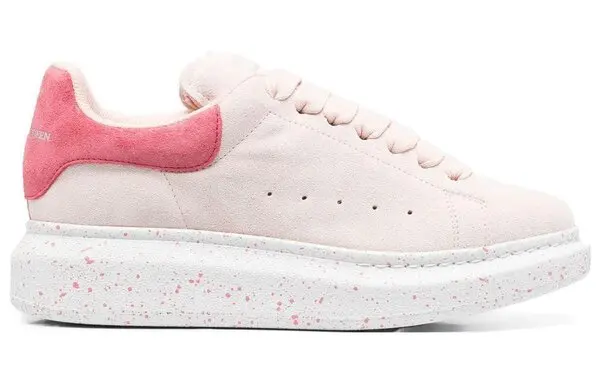 Alexander McQueen Larry Oversized Low-top Sneakers - Pink/white