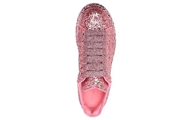 Alexander McQueen Larry Oversized Glittered Sneakers - Rose Pink