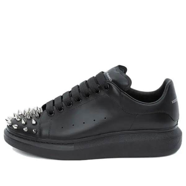 Alexander McQueen Studded Leather Sneakers - Black