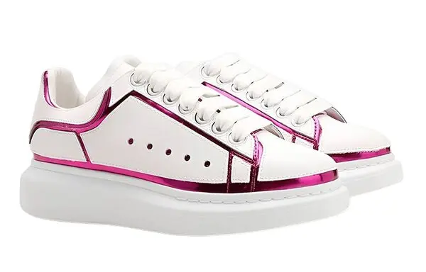 Alexander McQueen Trim Larry Oversized Trainers 'white Fuchsia