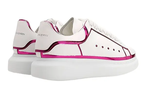 Alexander McQueen Trim Larry Oversized Trainers 'white Fuchsia