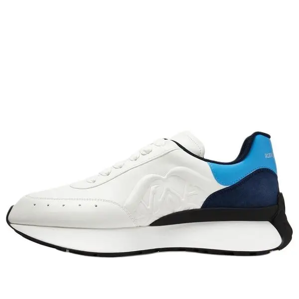 Alexander McQueen Sprint Runner Sneakers 'white Black Blue