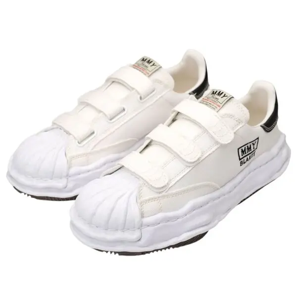 Mihara Yasuhiro Blakey Og Sole Canvas Low Top Sneakers With Velcro Fastening - White