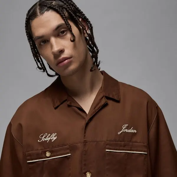 JORDAN X Solefly Barista Shirt 'baroque Brown