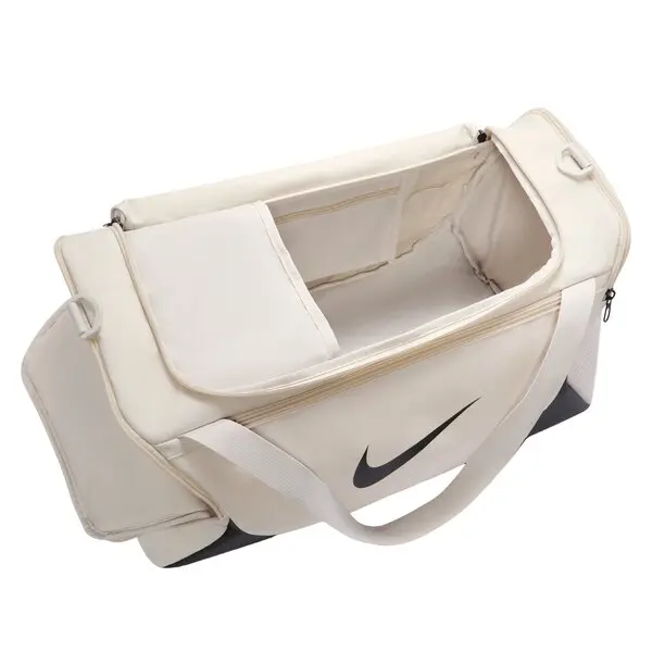 Nike Brasilia 40l Small Duffel Bag 'light Bone Black