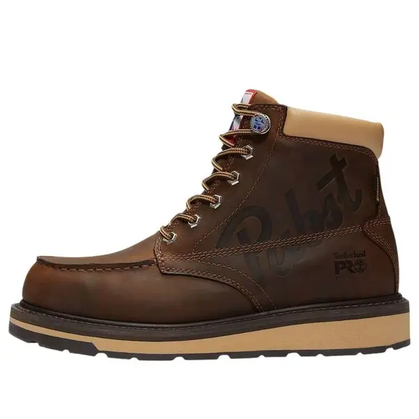 Timberland X Pabst Blue Ribbon Gridworks 6 Soft Toe Waterproof Work Boot 'brown Full-grain - Brown/wheat