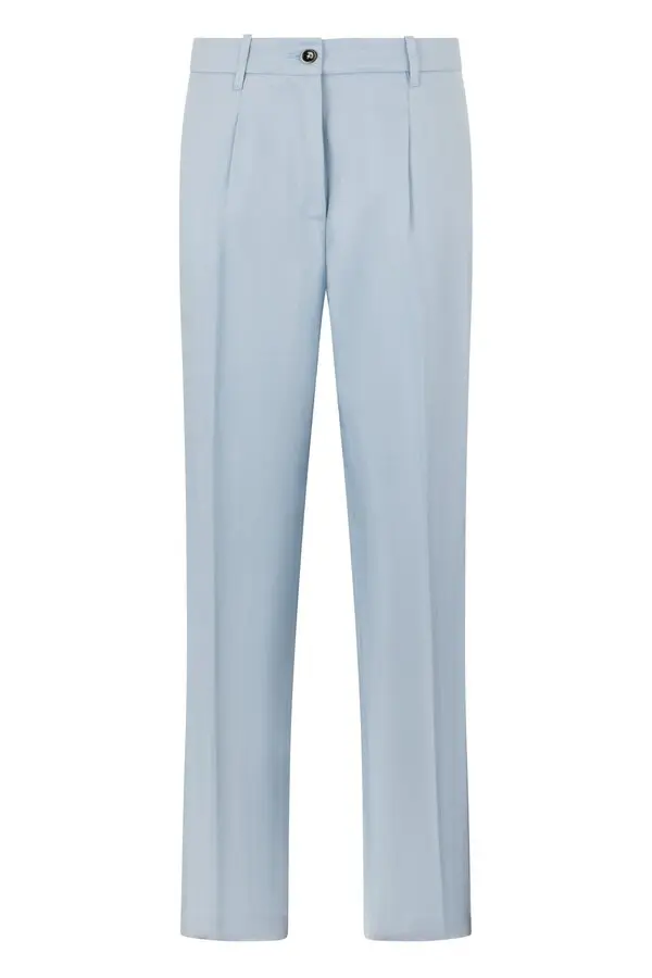 NINE:INTHE:MORNING Straight Linen Pants - Light Blue