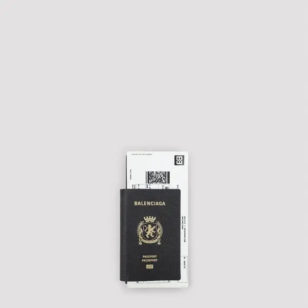 Balenciaga Passport Calf Leather Long Wallet - Black