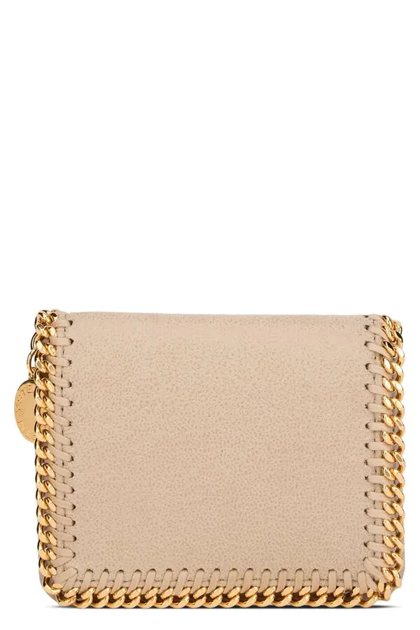 Stella McCartney Falabella-inspired Mini Wallet With Embossed Details, 11 Cm X 9 Cm