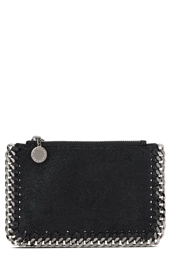 Stella McCartney Minimalist Zip Cardholder With Contrasting Edge Stitching