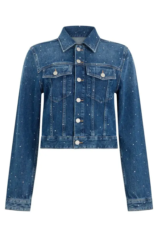 7 For All Mankind Cropped Jacket With Button-front Pockets