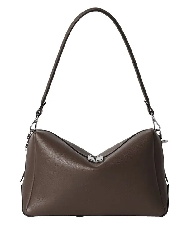 Fendi Lui M Calfskin Crossbody Bag - Chocolatep
