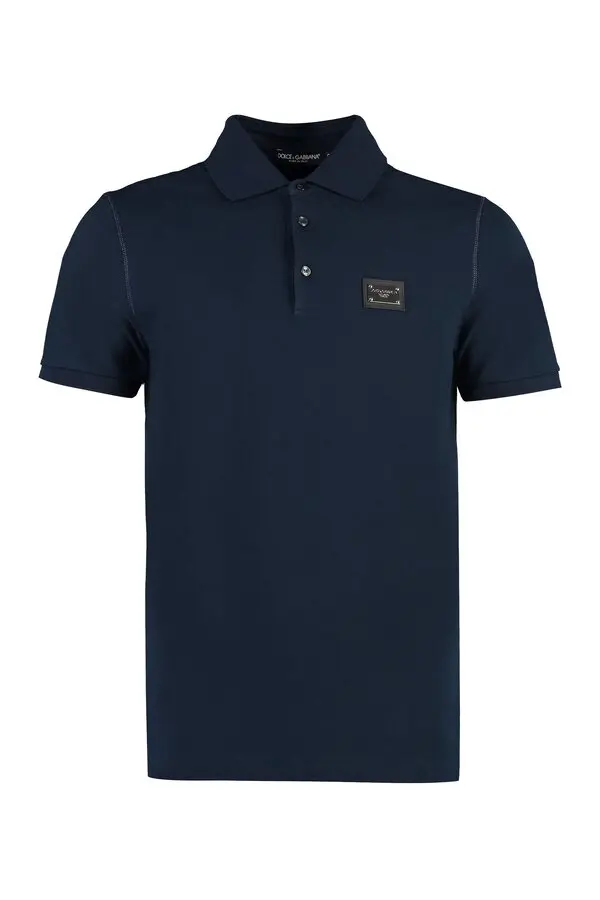 Dolce & Gabbana Short-sleeve Cotton Polo Shirt - Blue