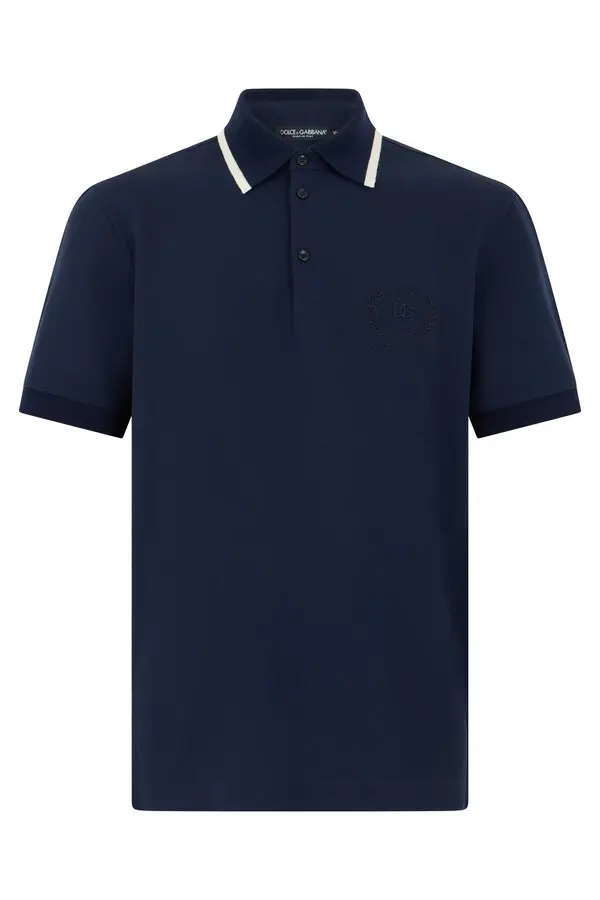 Dolce & Gabbana Short-sleeve Polo Shirt With Pointed Collar