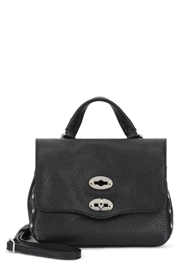 ZANELLATO Postman Baby Handbag In Hammered Leather Adjustable Strap